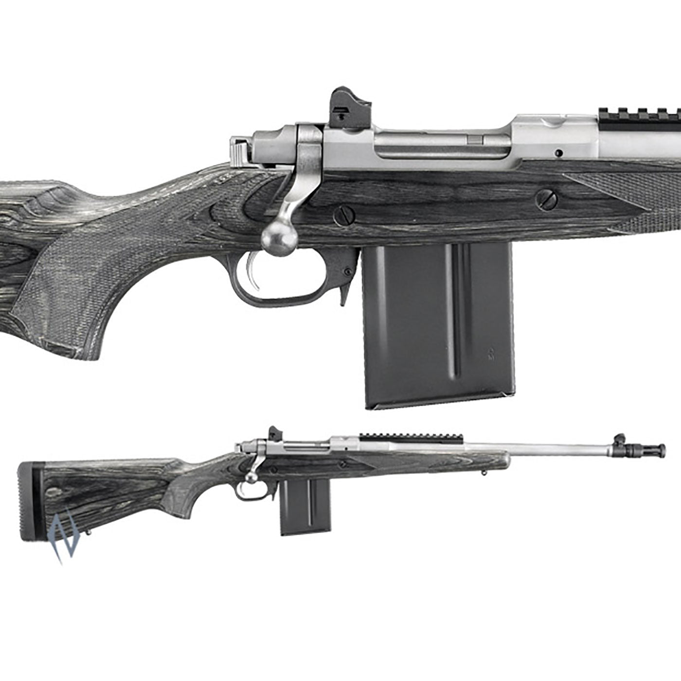 Ruger 77 Gunsite Scout Stainless Bolt Action Rifle .308 Win Brown ...