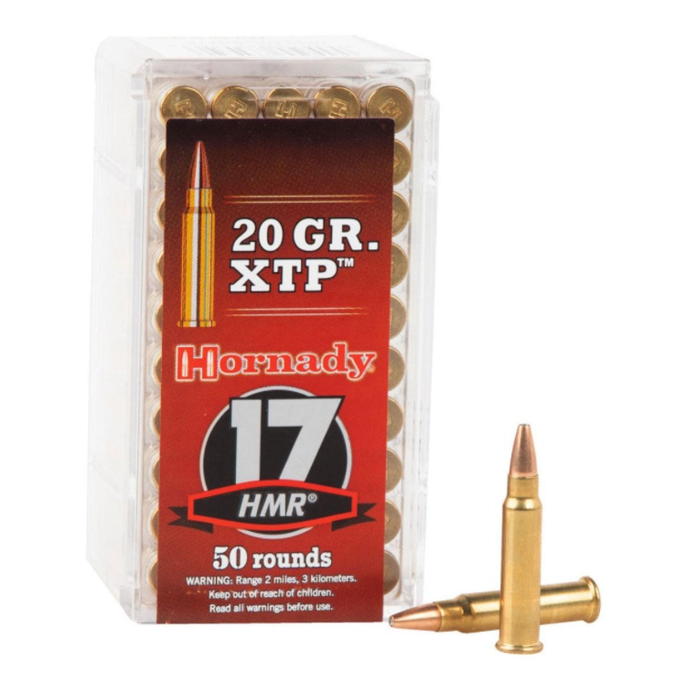 Hornady XPT, 17 HMR, 20 Grain, Hollow Point, Rimfire Ammo - 50 Rounds ...
