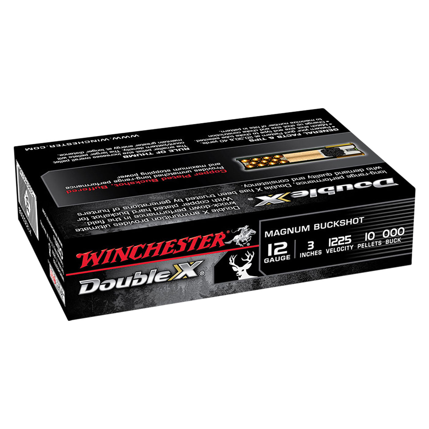 Winchester Buckshot 12G Shot shell Ammo - OOO - 3in - 10 pellet - 25 ...